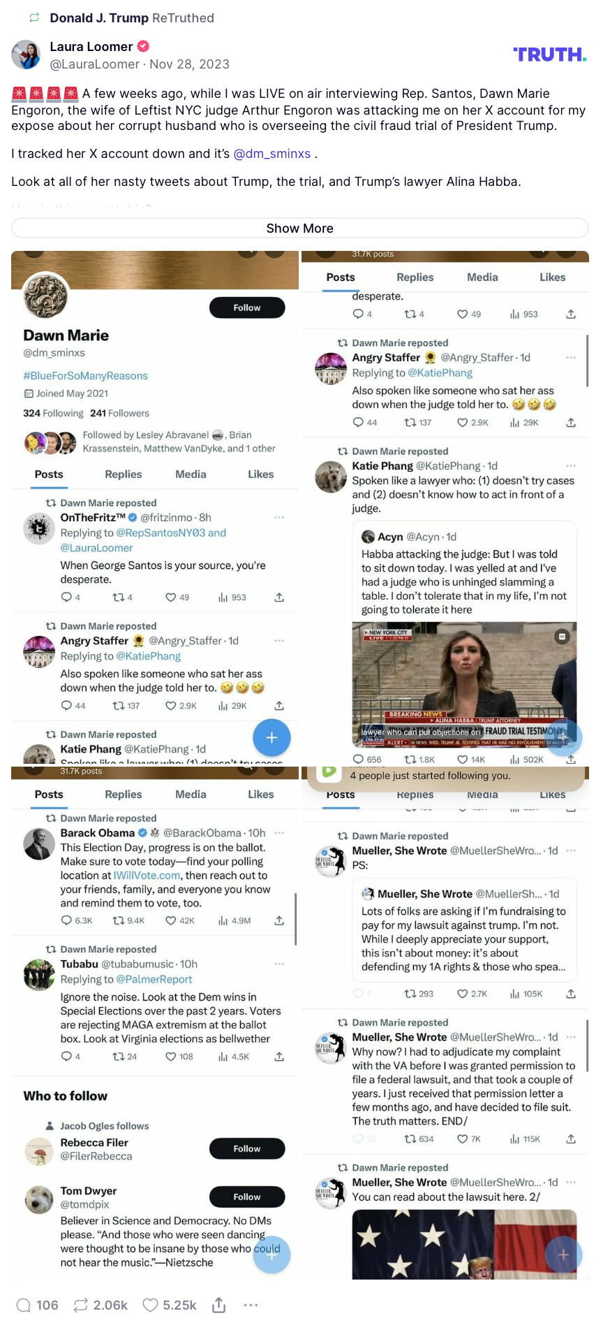 Trump Shared Laura Loomer and Her Content a Whopping 101 Times on Truth ...