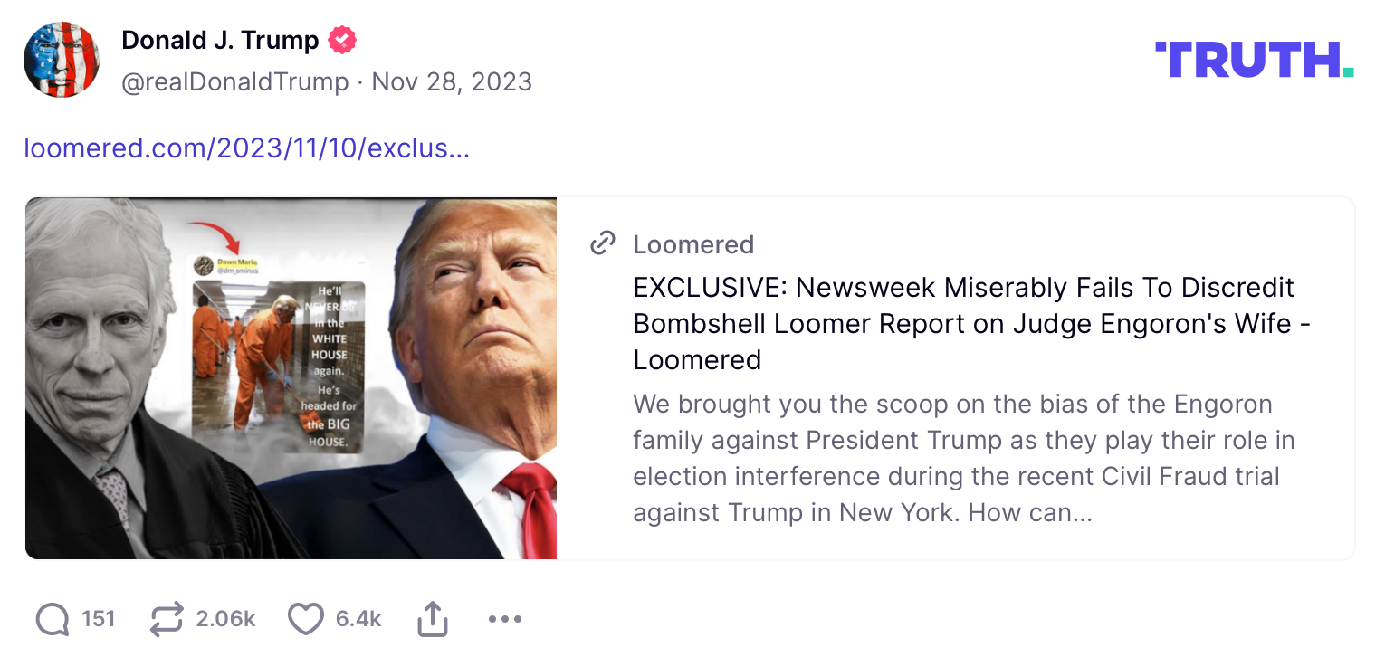 Trump Shared Laura Loomer and Her Content a Whopping 101 Times on Truth ...