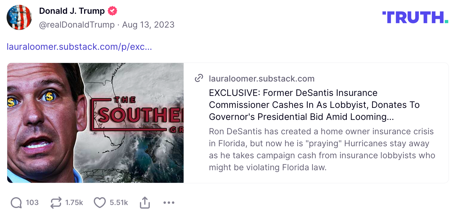 Trump Shared Laura Loomer and Her Content a Whopping 101 Times on Truth ...
