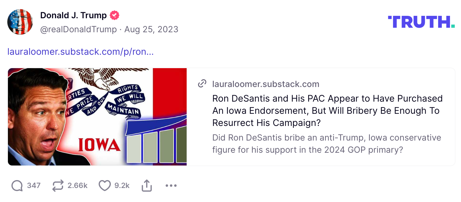 Trump Shared Laura Loomer and Her Content a Whopping 101 Times on Truth ...