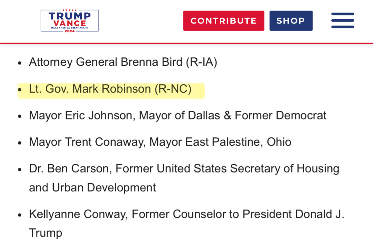 Trump Named Mark Robinson to His “Black Americans for Trump” Coalition ...