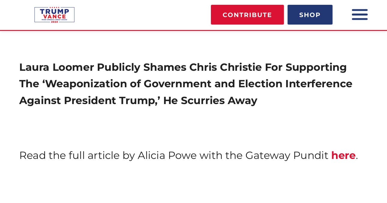 The Trump Campaign Amplified Laura Loomer a Dozen Times on Their Own ...