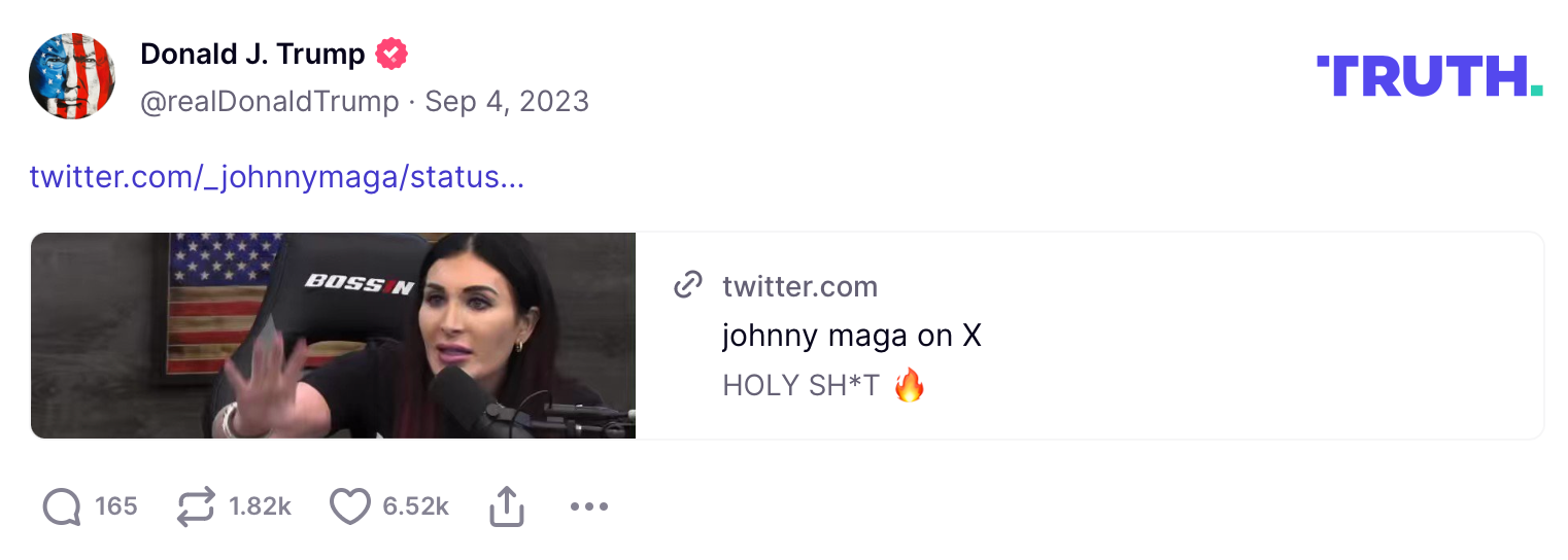 Trump Shared Laura Loomer and Her Content a Whopping 101 Times on Truth ...