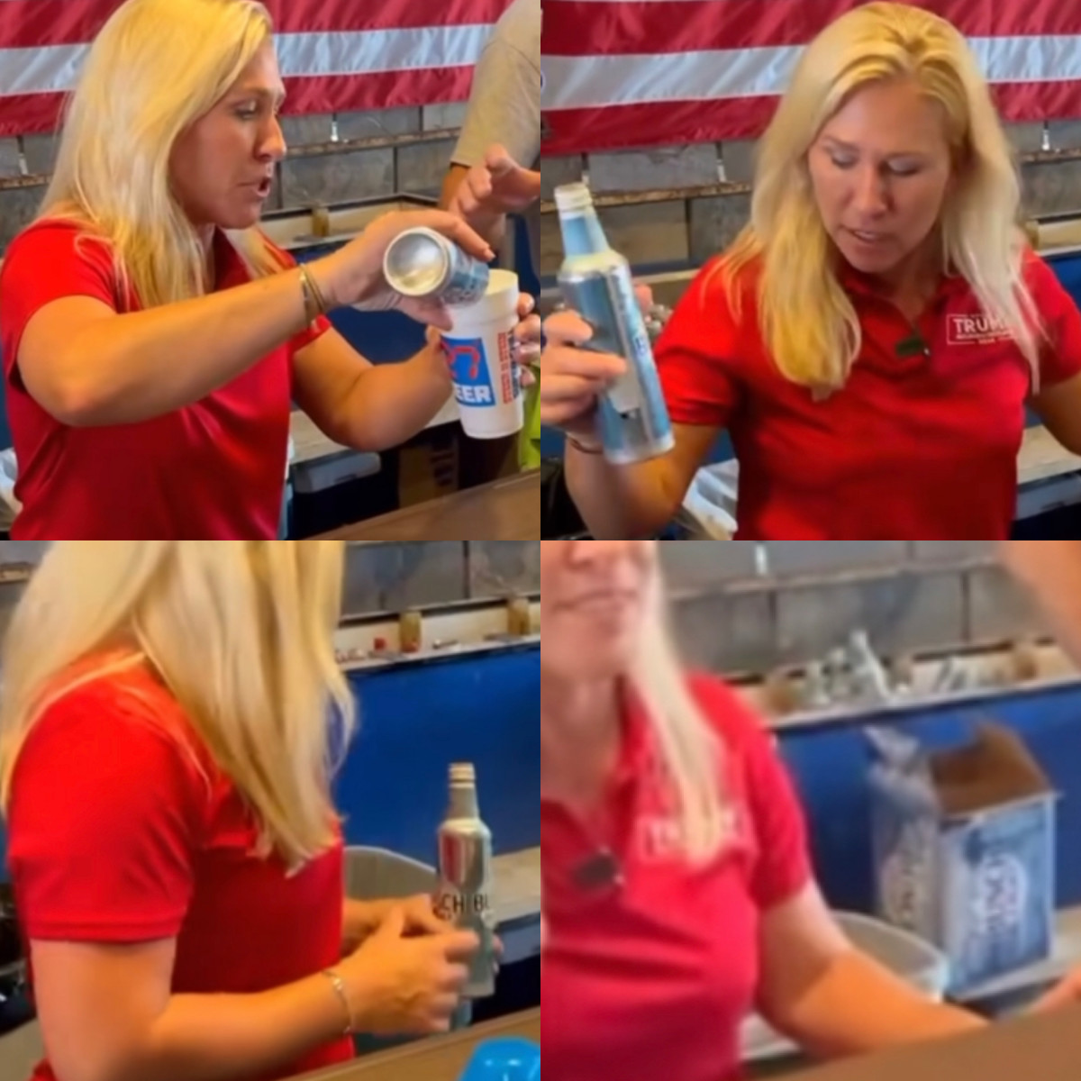 Marjorie Taylor Greene served Anheuser-Busch Beer After Pushing Boycott ...