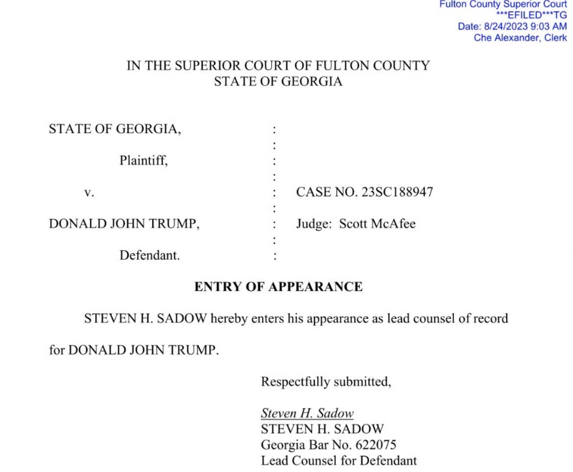 Trump Loses his Lead Defense Lawyer in Georgia Before Surrendering ...