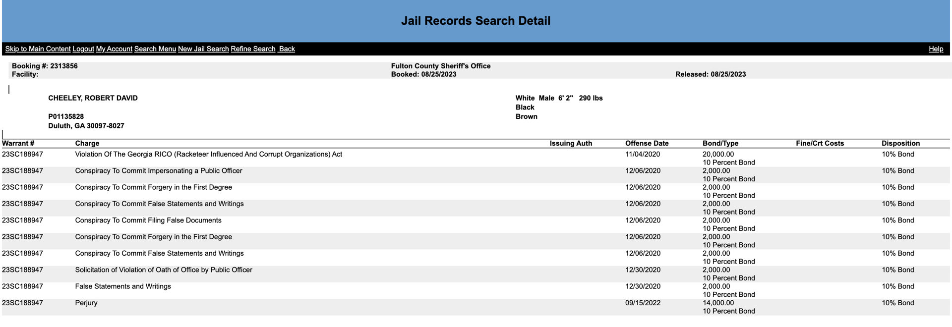Donald Trump's Mugshot Released [All GA. Defendant Mugshots Inside ...