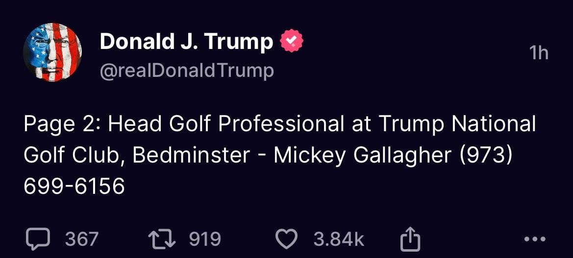 Trump Reports Winning The Club Championship At His Own Golf Course ...