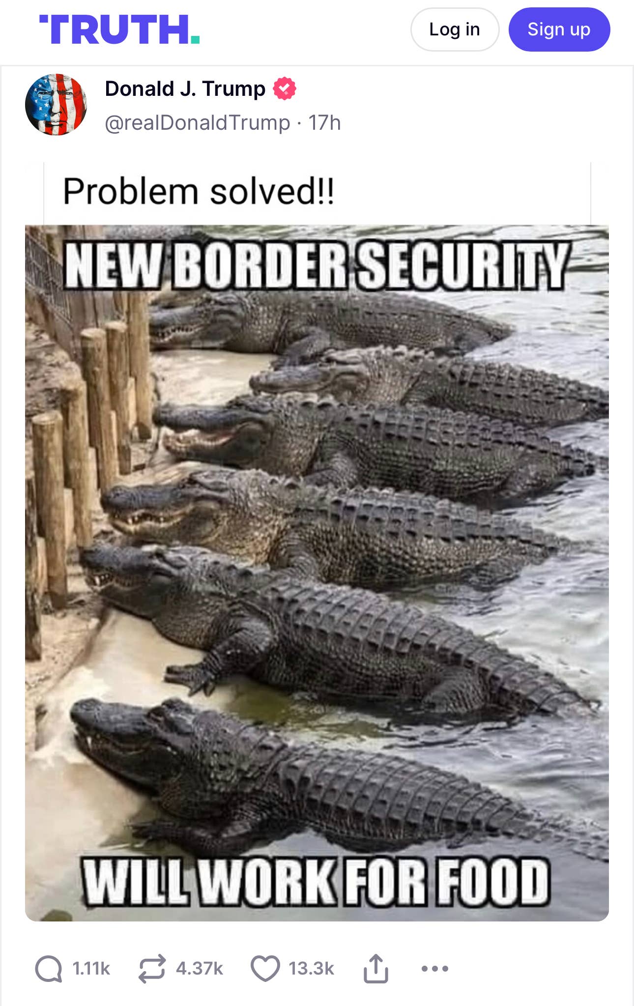 Trump Proposed Feeding Migrant Children to Alligators in Truth Social ...