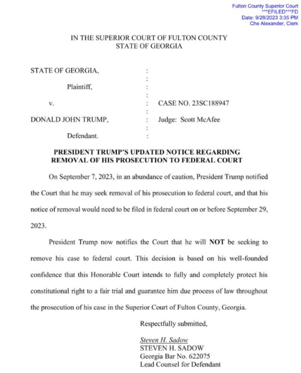 Donald Trump Will Not Remove Georgia RICO Case to Federal Court ...