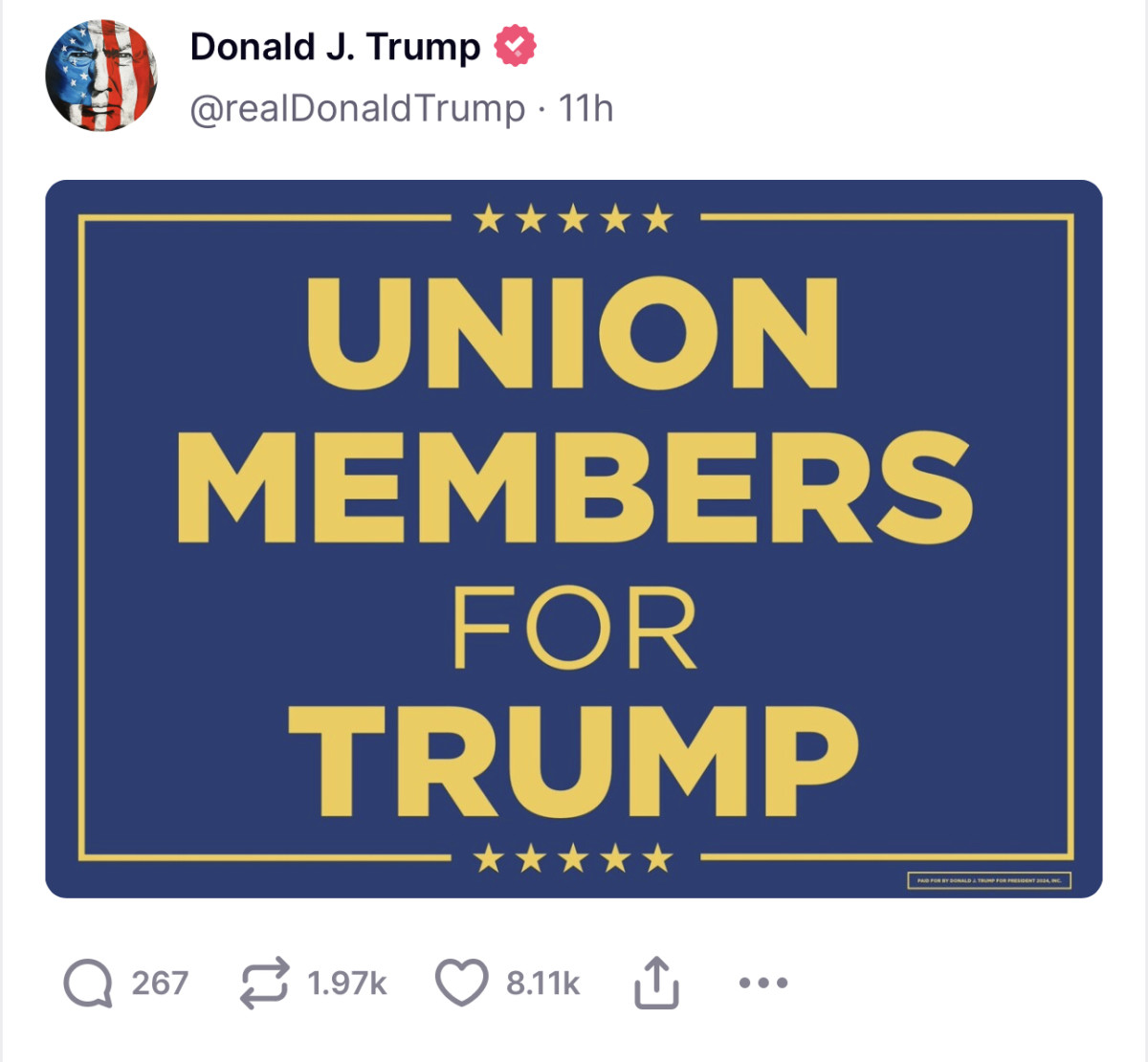 Non-Union Attendees Held Union Signs At Trump's Fake Union Rally ...