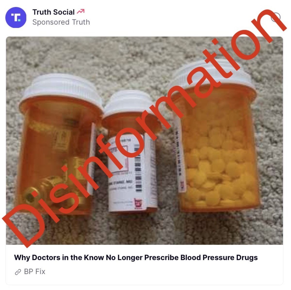 Dangerous Ad Suggesting Blood Pressure Meds No Longer Prescribed ...