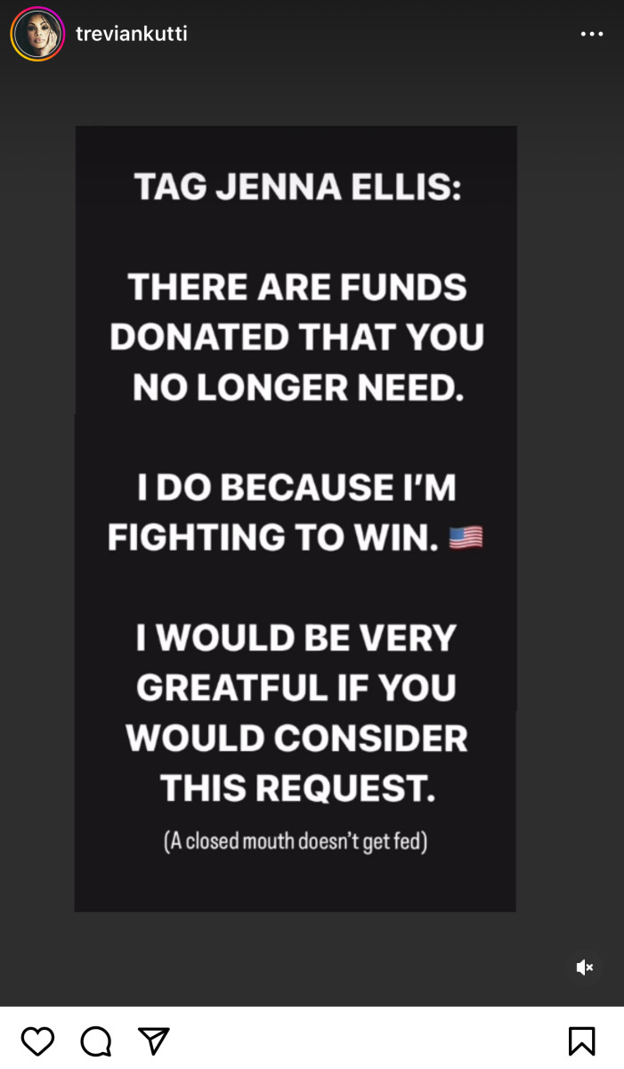 Indicted Trump Co-Defendant Trevian Kutti Wants Jenna Ellis's Give Send ...