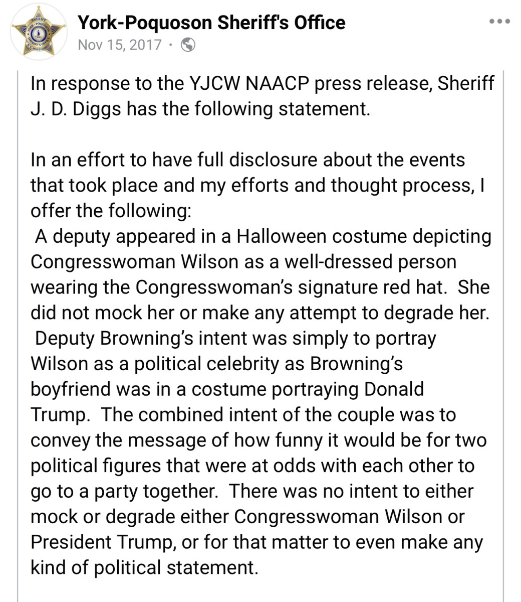 Virginia GOP Candidate Danny Diggs Defended Blackface as a Sheriff in ...