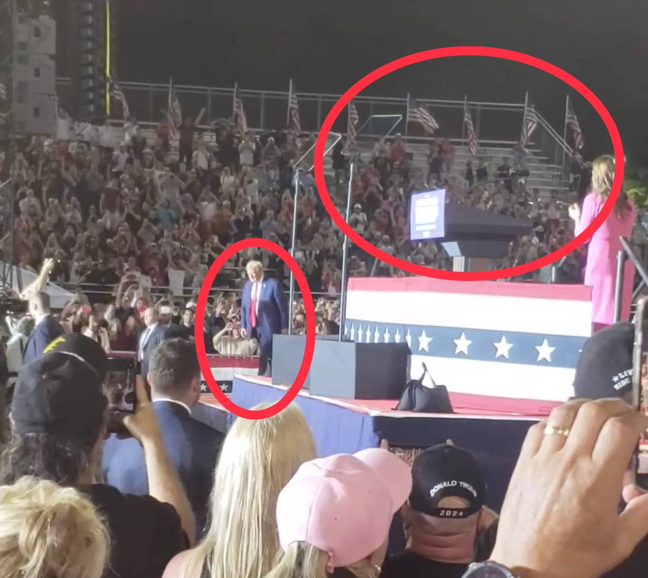 Trump Defends Crowd Size: “People Rushed from Bleachers to Field Area ...
