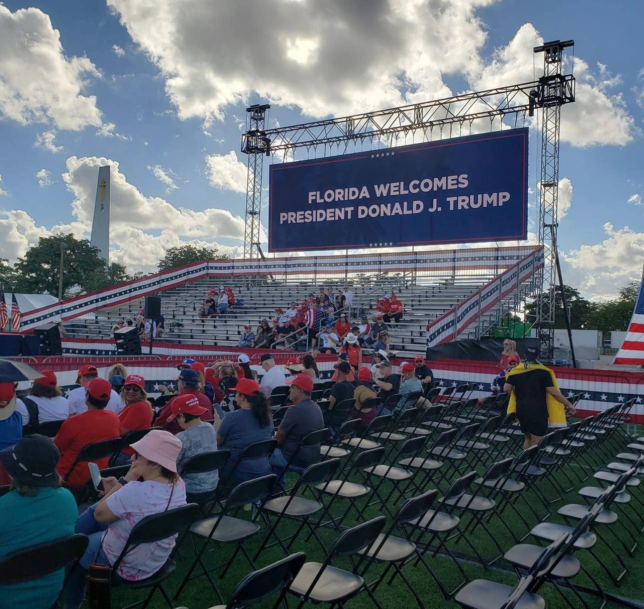 Trump Defends Crowd Size: “People Rushed from Bleachers to Field Area ...
