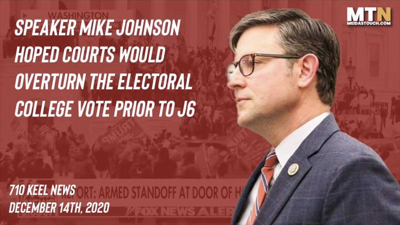 Speaker Mike Johnson Hoped Courts Would Overturn the Electoral College ...