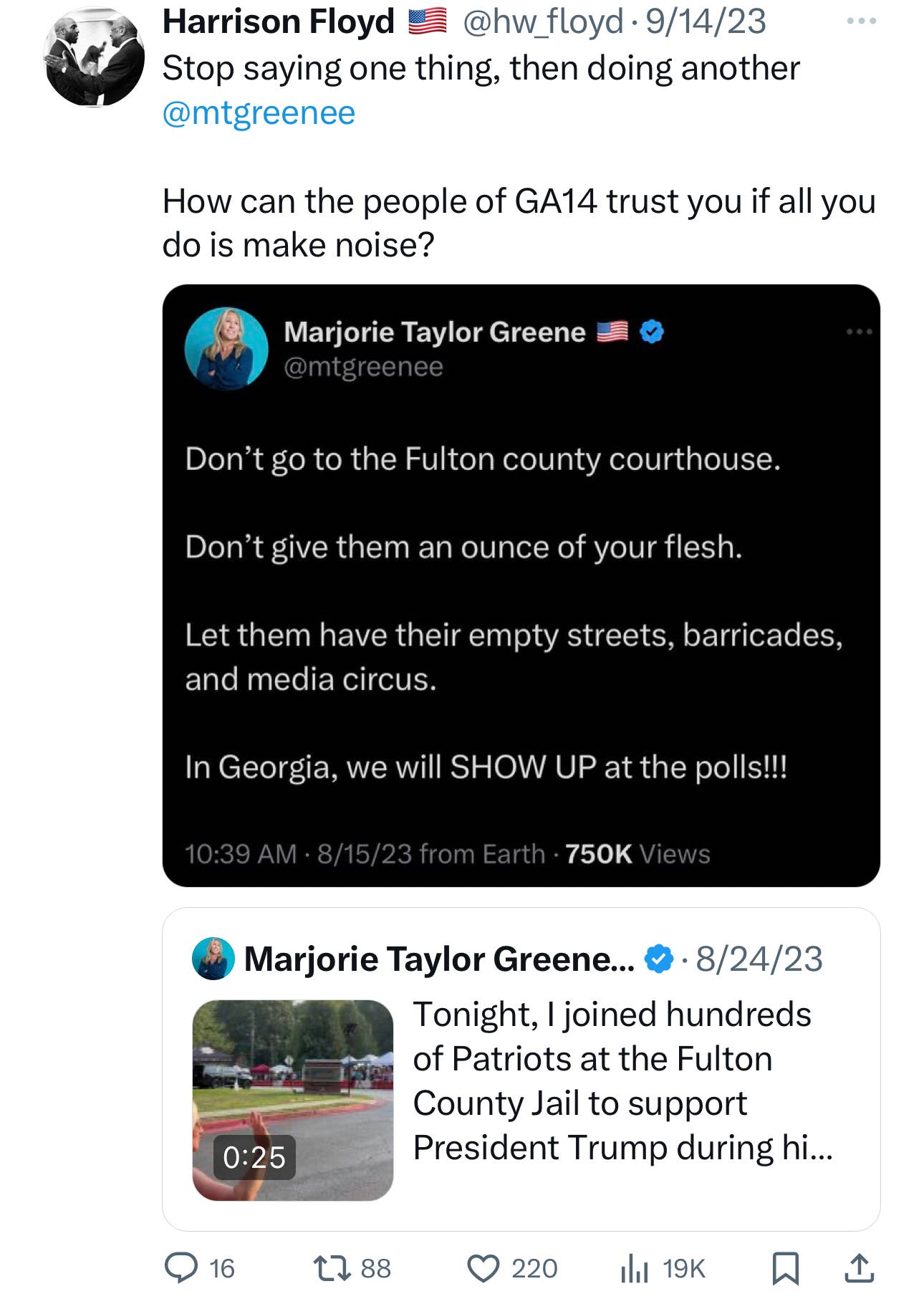 Indicted Trump Codefendant Harrison Floyd Has Been Posting Attacks on ...