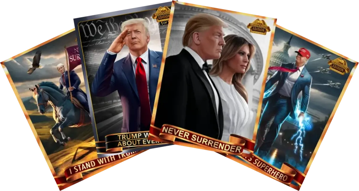 Trump Launches Arrest-Worn Suit and "Mugshot Edition" Trading Cards ...
