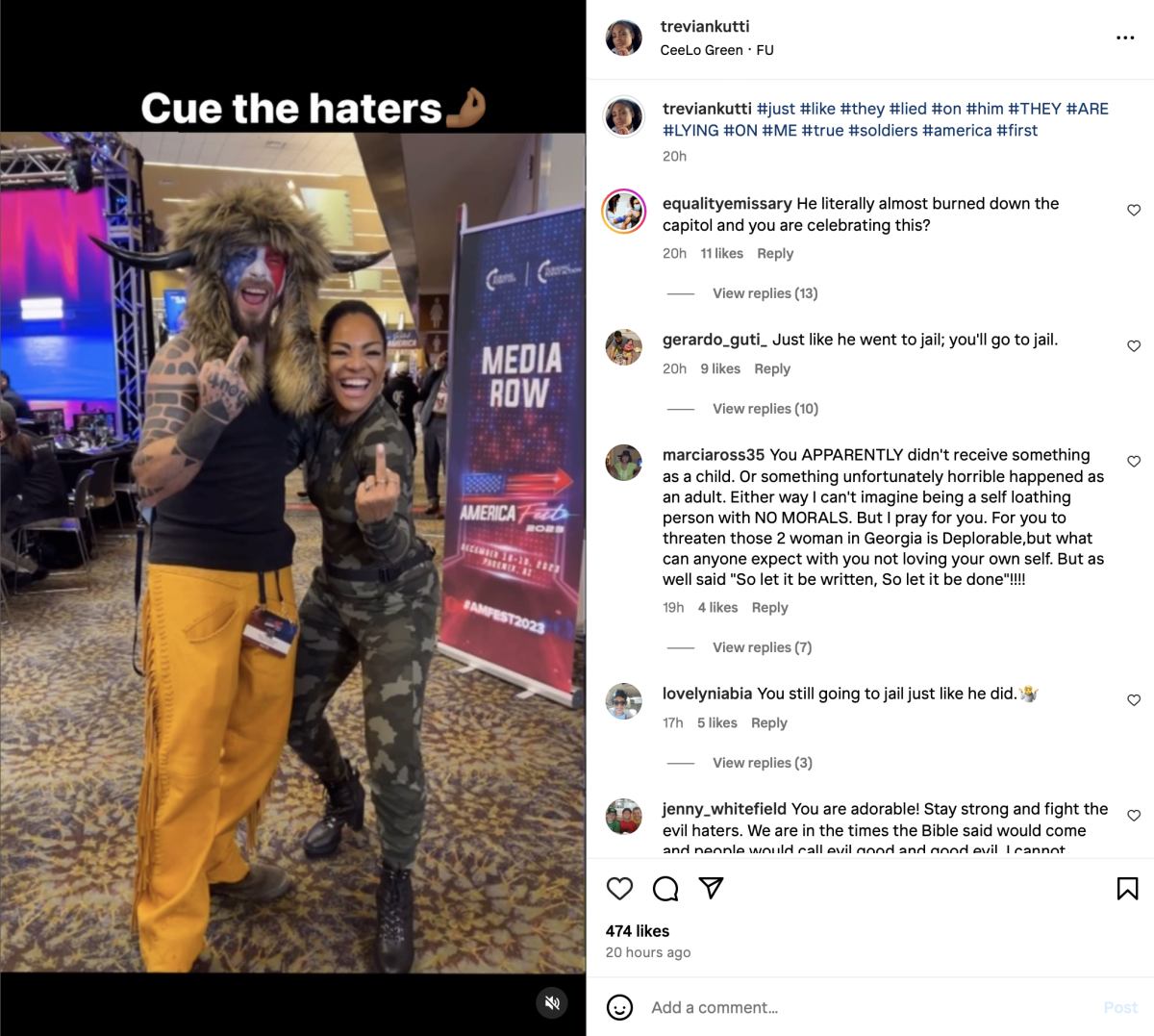 Trump Codefendant Trevian Kutti Posts Middle Finger Salute with QAnon ...