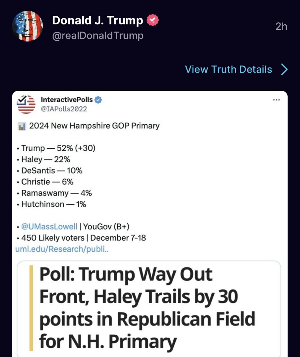 Haley's New Poll Numbers Send Trump Into Panic Mode - MeidasTouch News