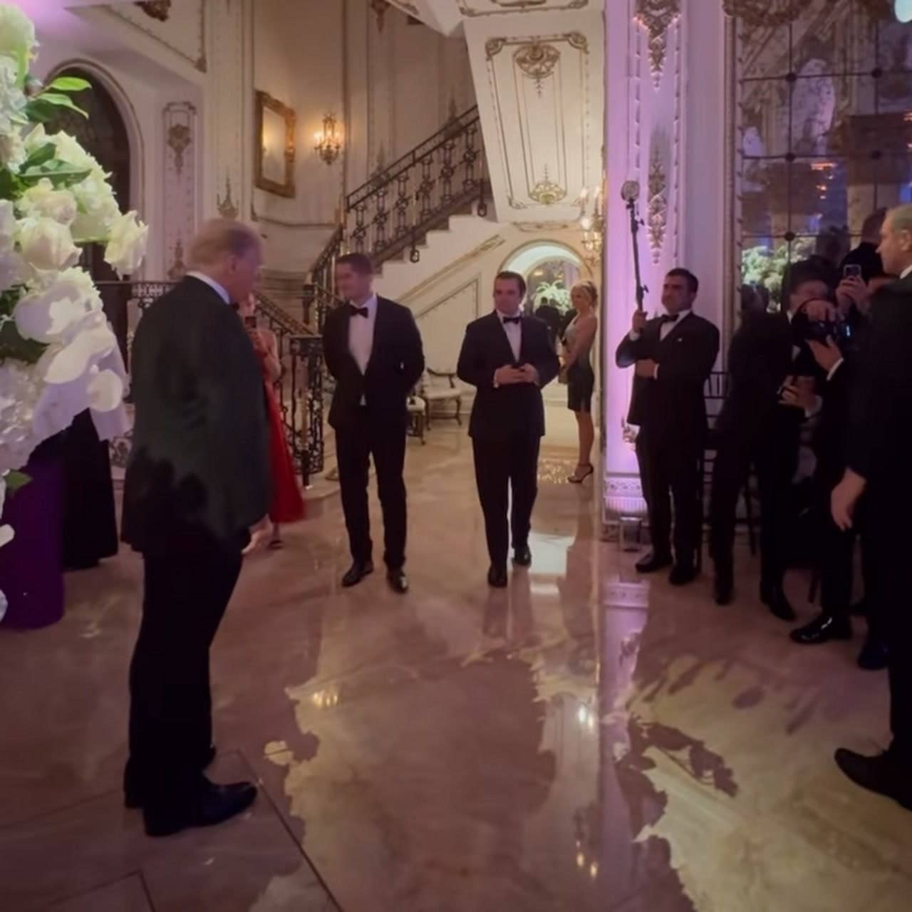 Trump Leaning and Wobbling While Attempting to Pose for a Photo ...