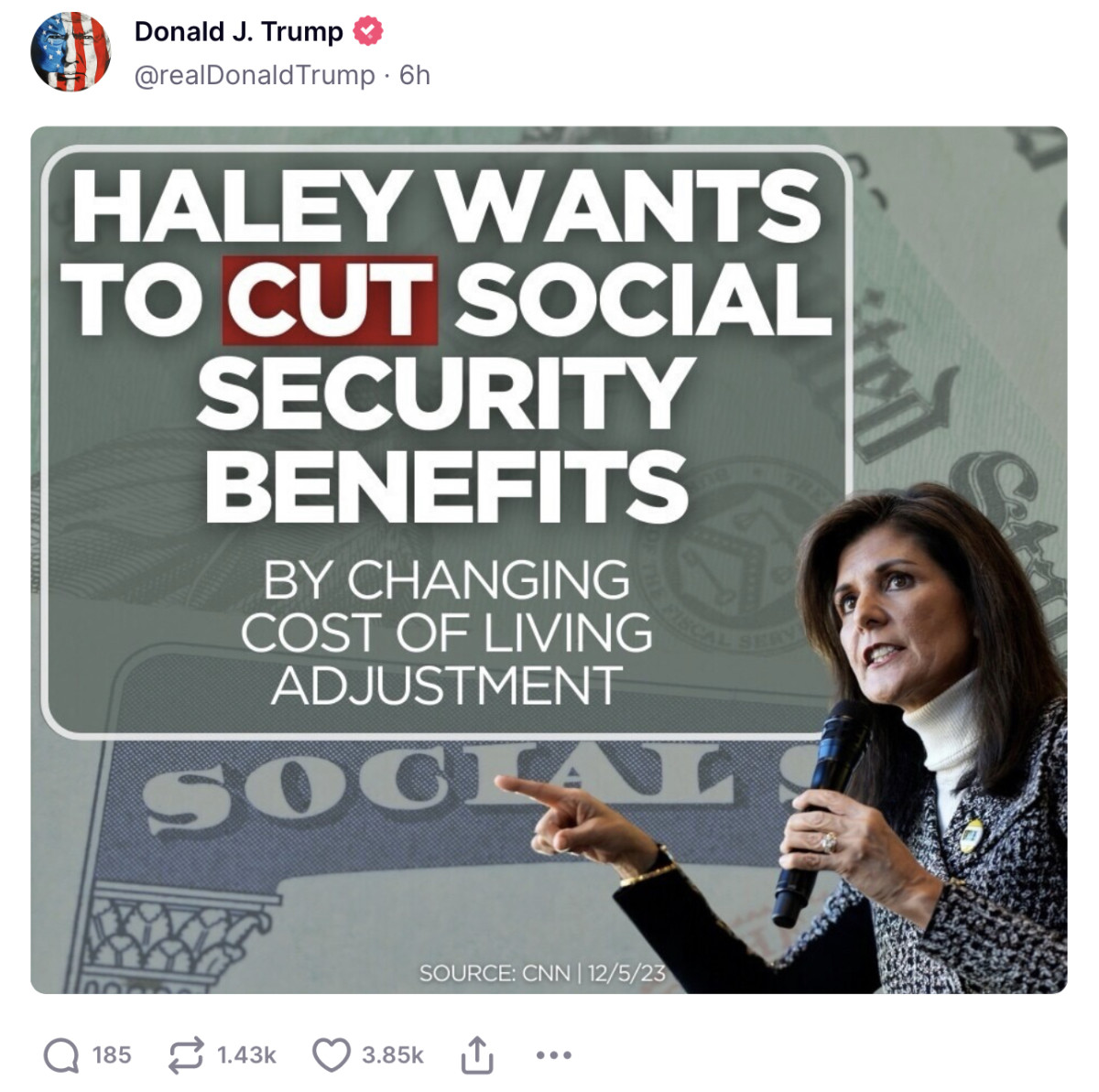 Trump Posts Nikki Haley / Hillary Clinton Face Blend Meme in Late Night ...