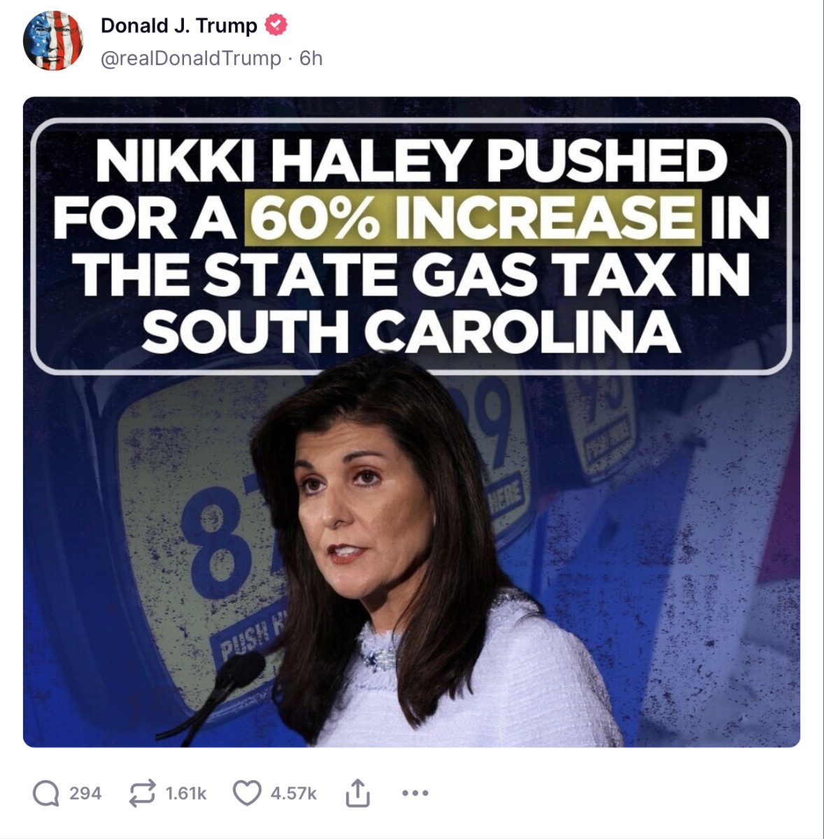 Trump Posts Nikki Haley / Hillary Clinton Face Blend Meme in Late Night ...