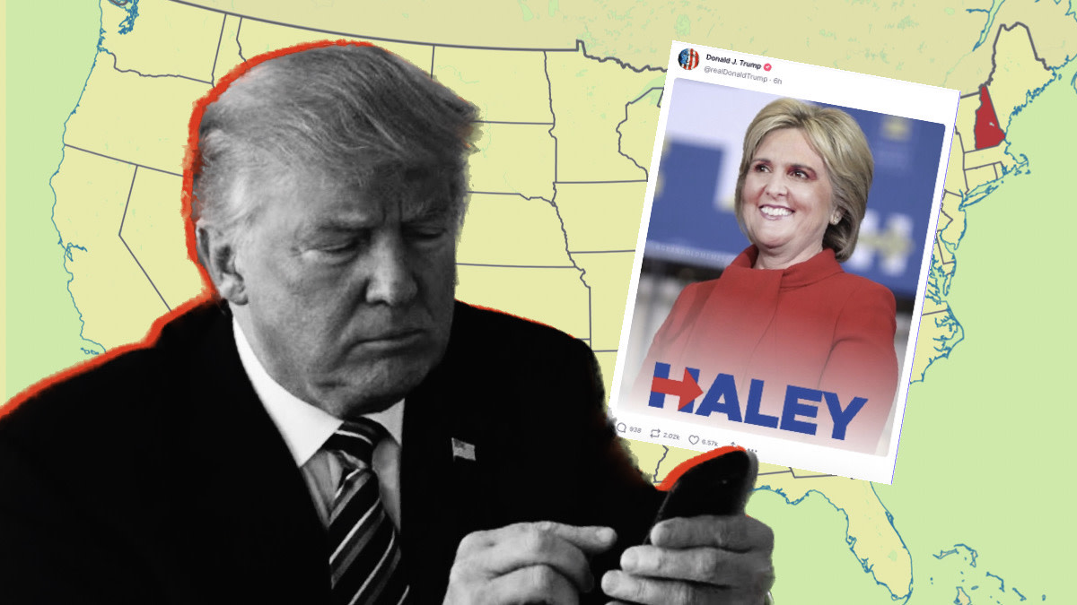 Trump Posts Nikki Haley / Hillary Clinton Face Blend Meme in Late Night ...
