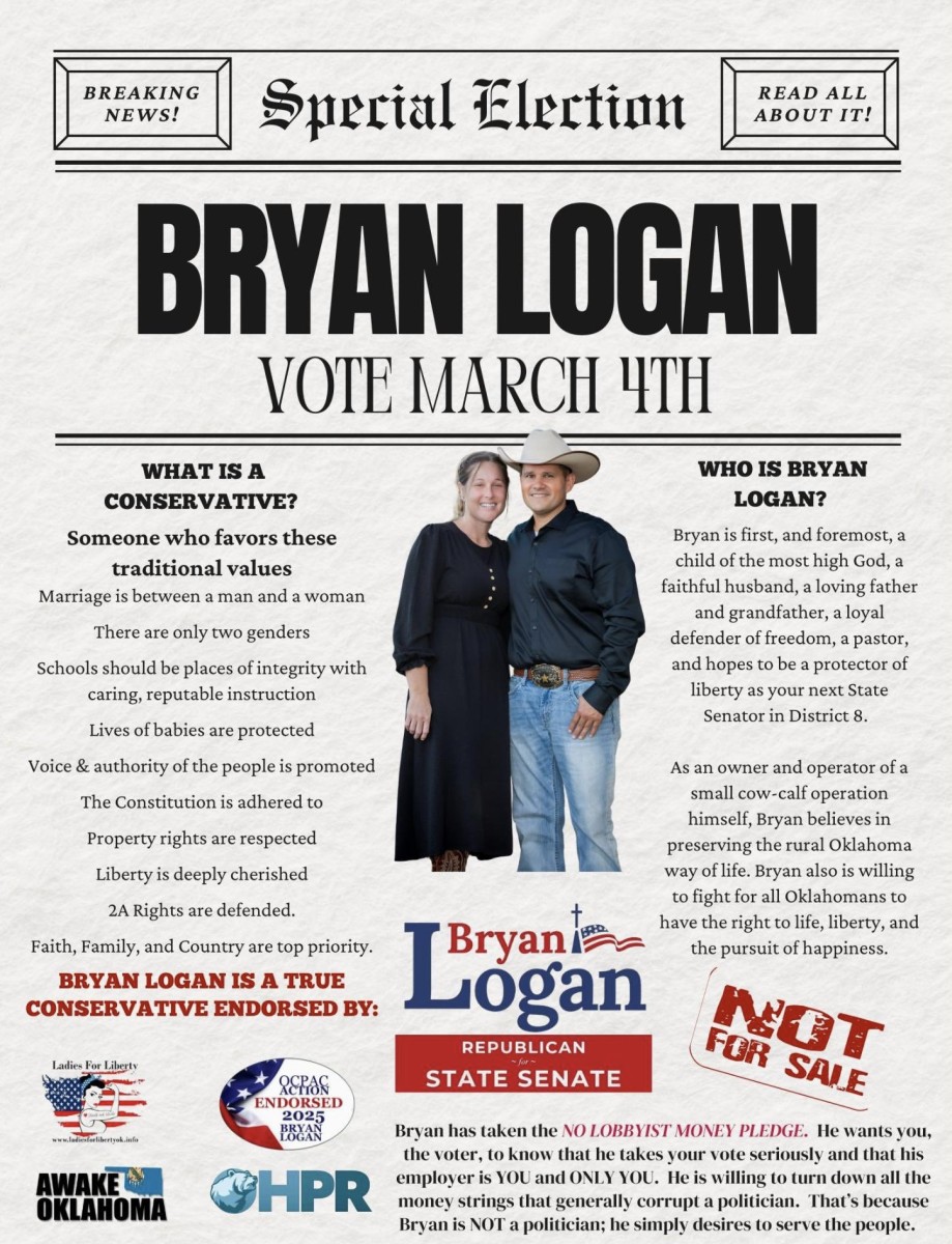 Oklahoma Special Election Candidate Bryan Logan is Running Against ...