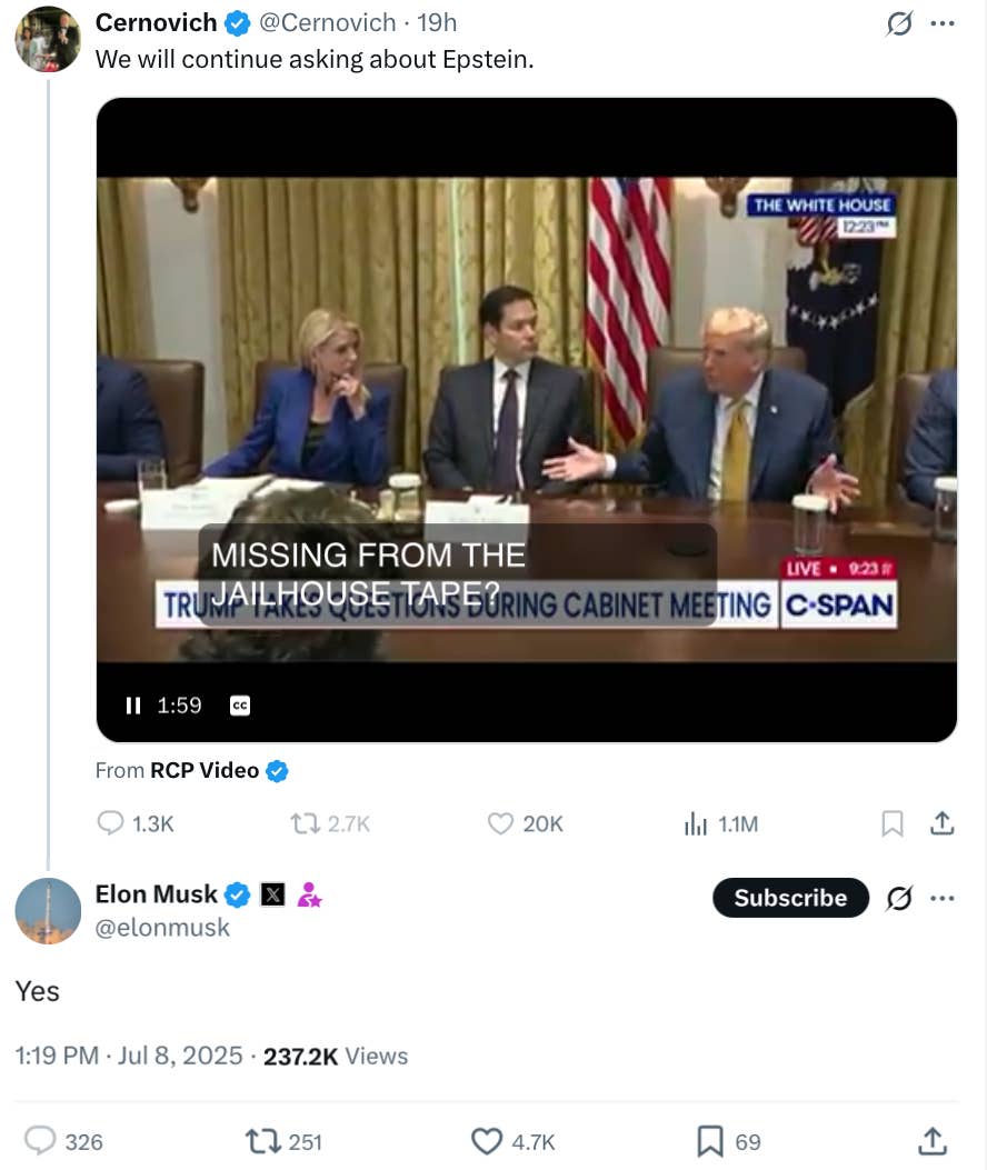 25 Tweets… Elon Musk Continues Attacking Trump Over Epstein Files ...