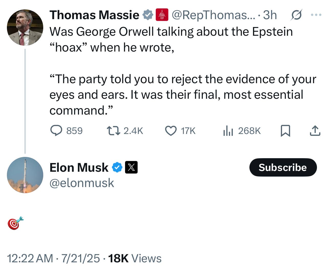 2 More Tweets— Elon Musk Reacts to MAGA Epstein Files Coverup ...
