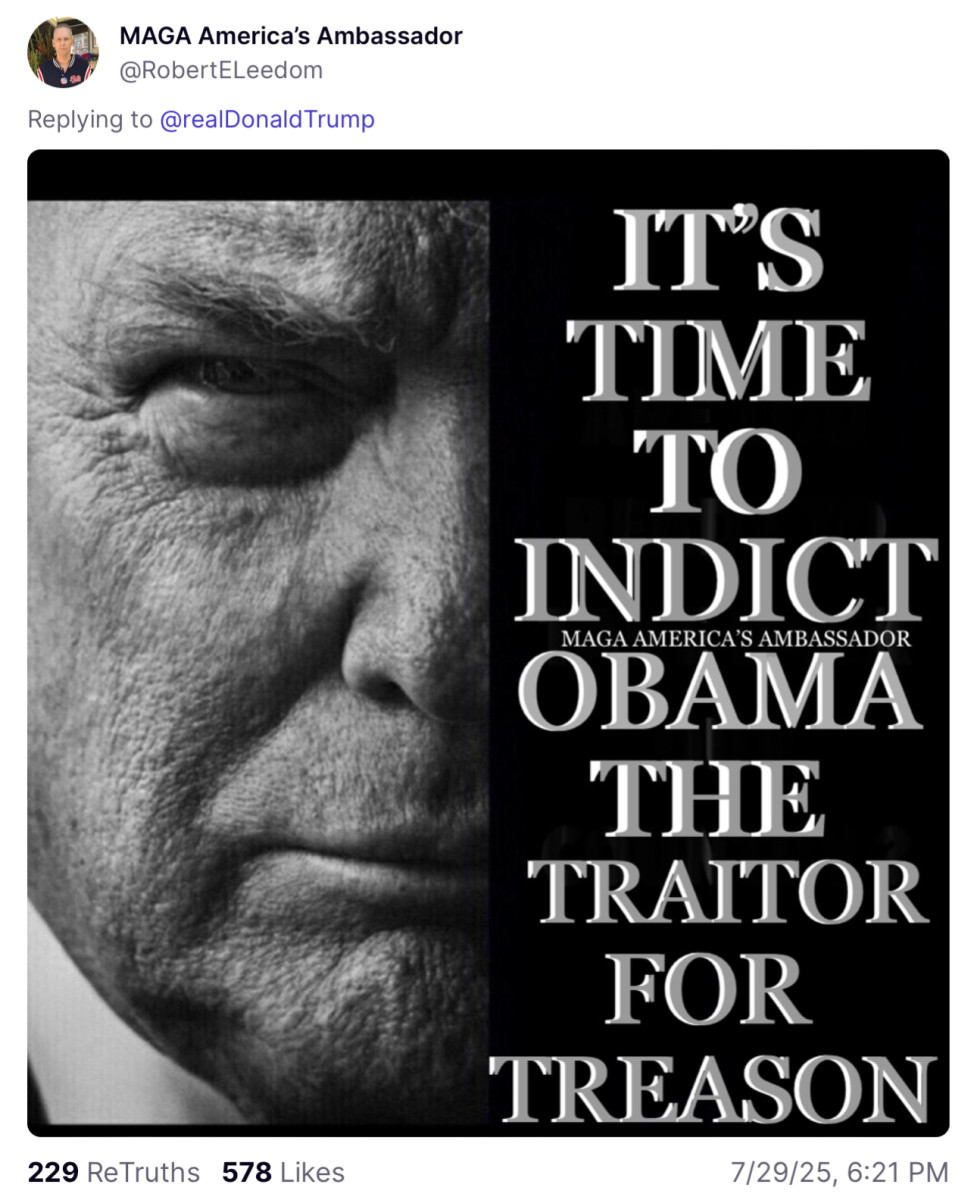 Trump Floods Truth Social With Memes Calling to Indict Obama, Others ...