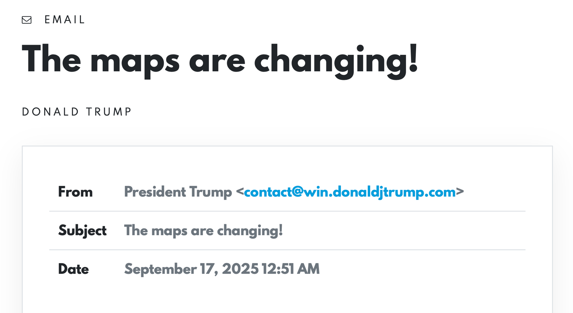 "The Maps Are Changing!"— Trump Fundraises Off Redistricting ...