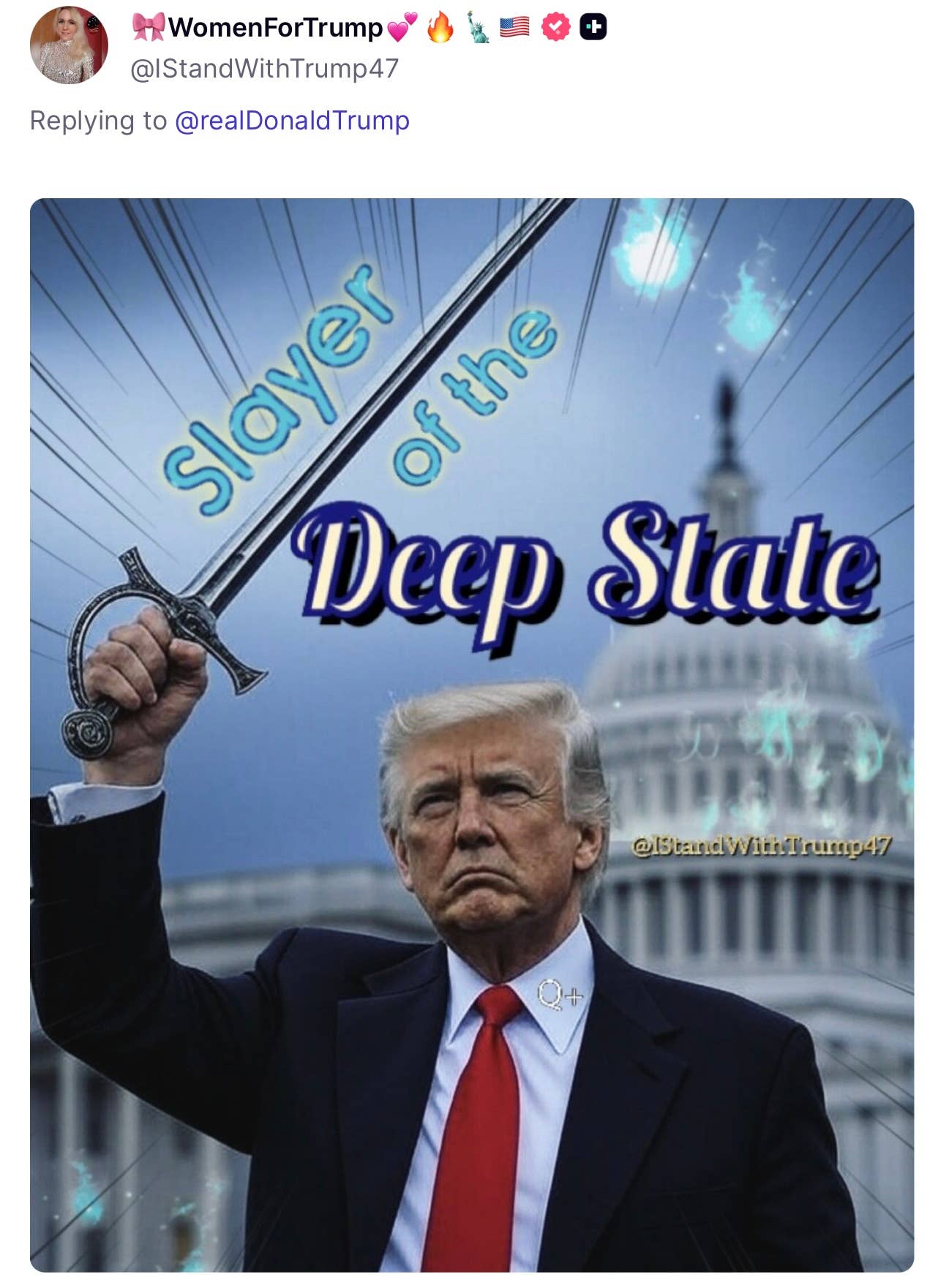 ‘Slayer of the Deep State”— Trump Shared Sword Themed QAnon Posts ...