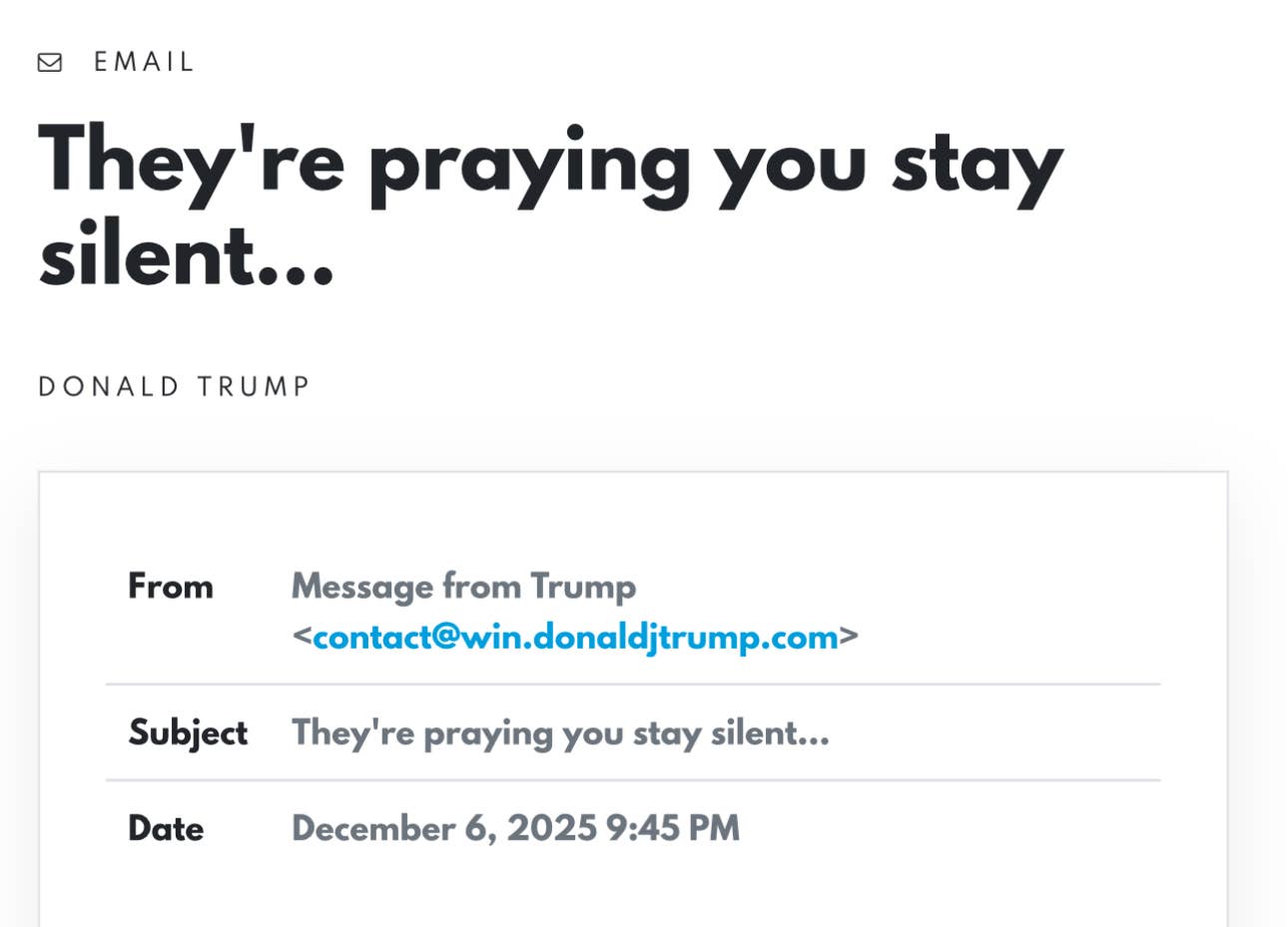 Trump Suggests Donations to Him Prove American Citizenship ...