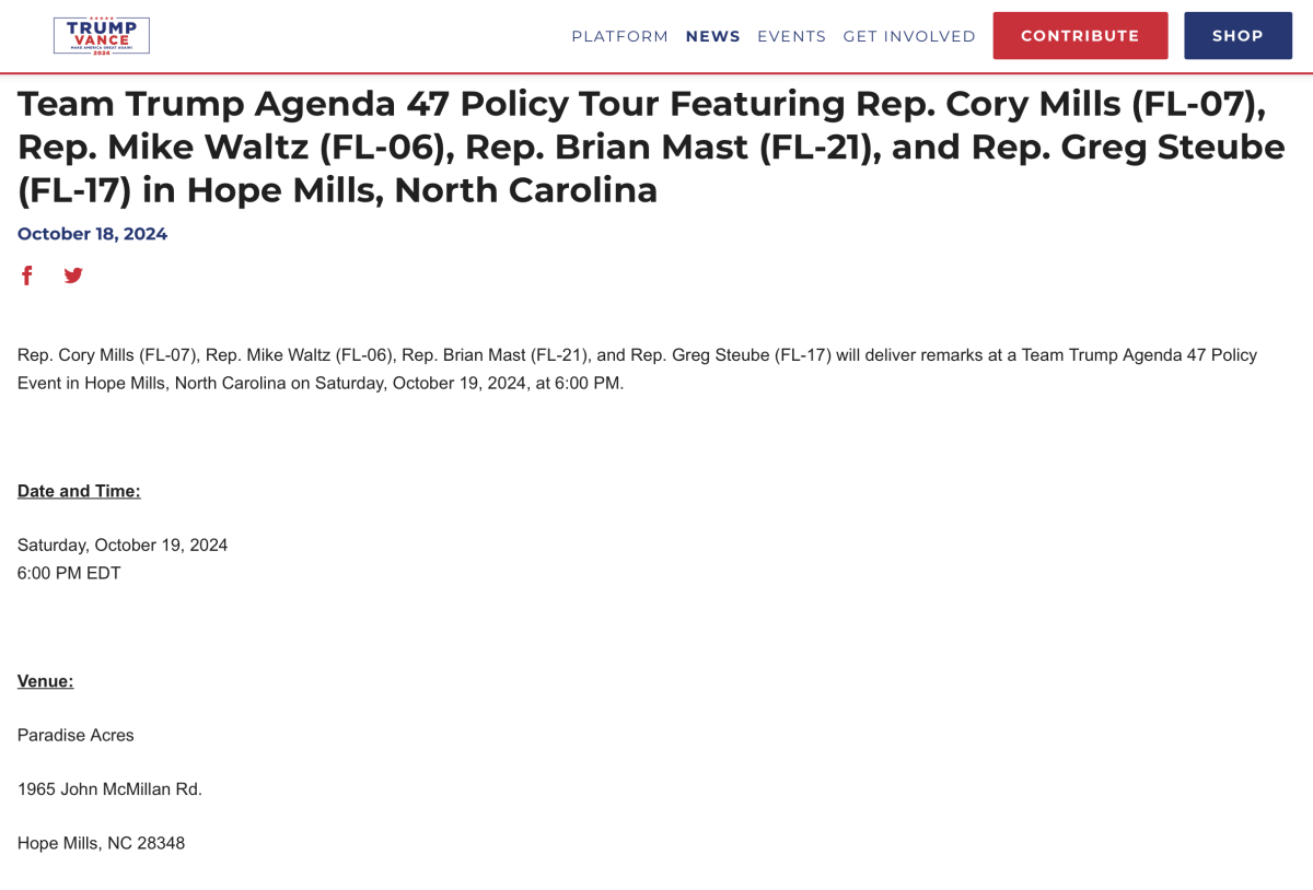 Trump Campaign Sent Three FEMA Defunders to Hurricane Ravaged North ...