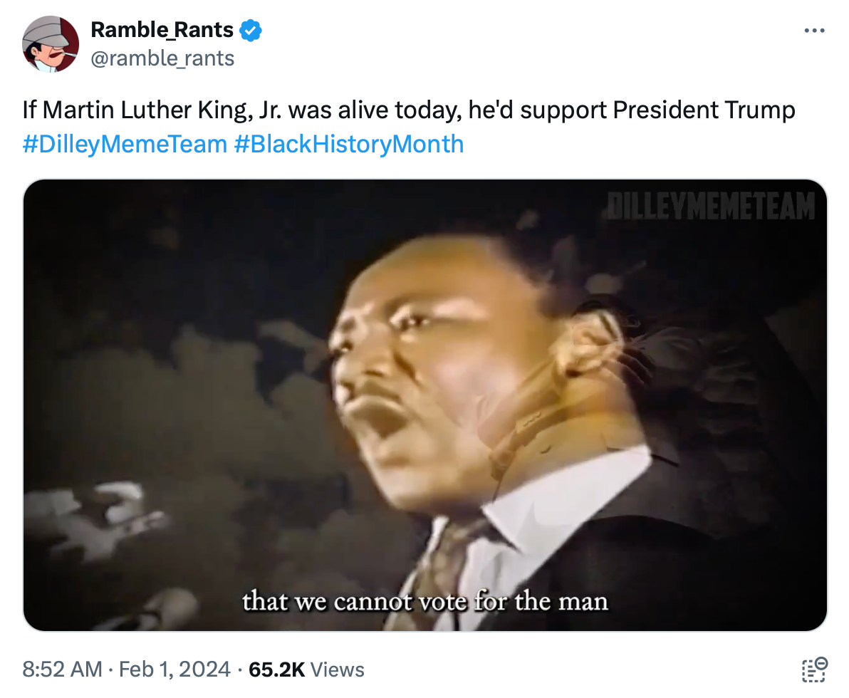 MLK's Daughter Blasts Trump's "Meme Team" Deepfake Video - MeidasTouch News