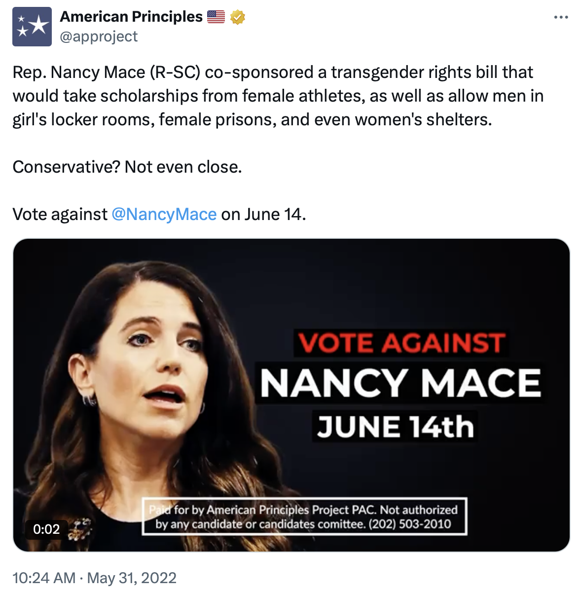 Nancy Mace Co-Sponsored a Transgender Rights Bill in 2021 - MeidasTouch ...