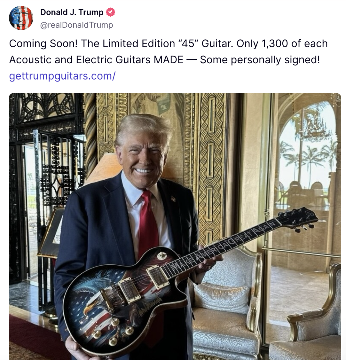 BREAKING: Trump Guitars Owner Gets Cease and Desist for Scammy Guitars ...