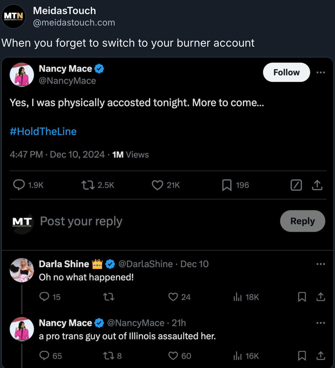 Witnesses Dispute Nancy Mace's Claim She Was Assaulted by Trans ...