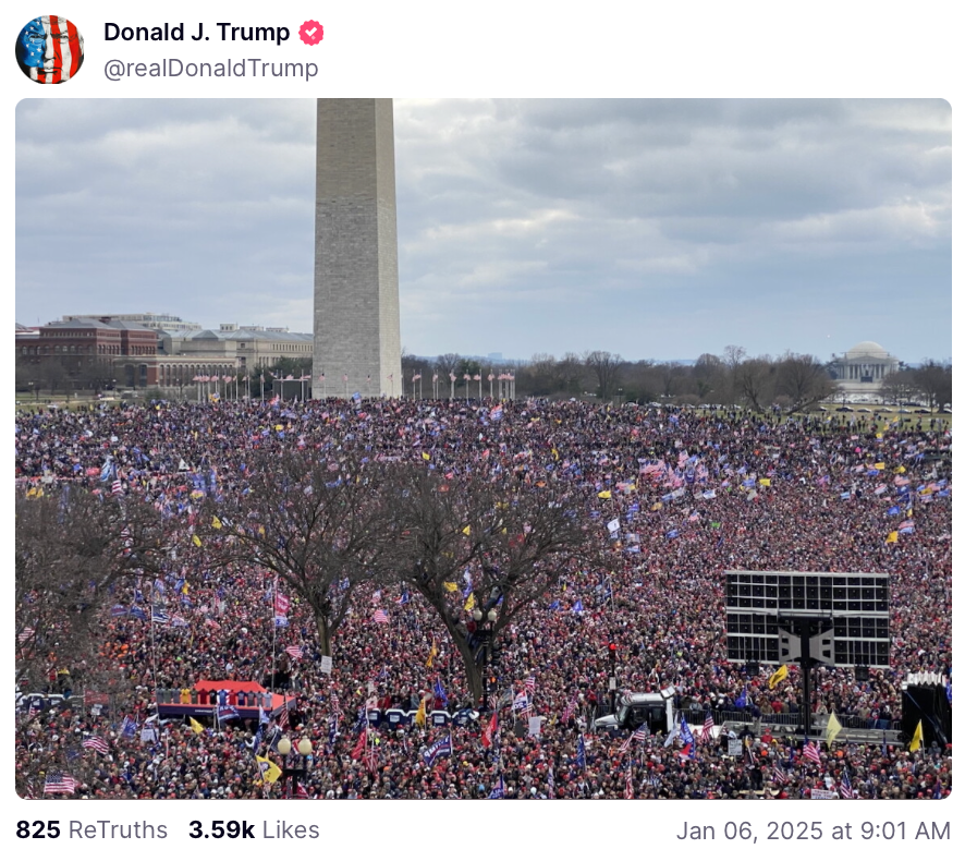 Trump Commemorates January 6th "Stop the Steal" Effort on Truth Social ...