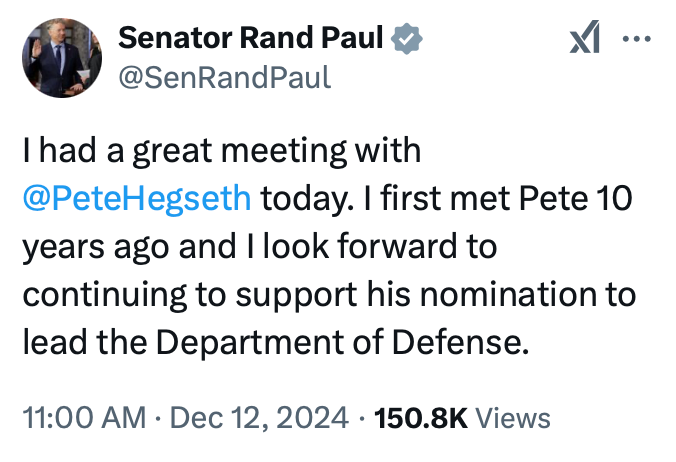 Pete Hegseth’s Now-Deleted Tweet Criticized Ron and Rand Paul’s Foreign ...