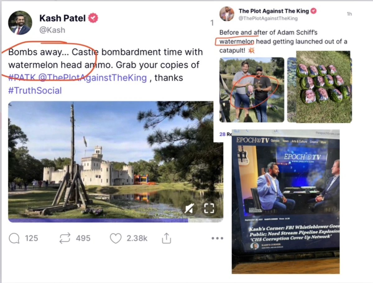 Child Launched Democratic Senator's "Watermelon Head" at Kash Patel ...