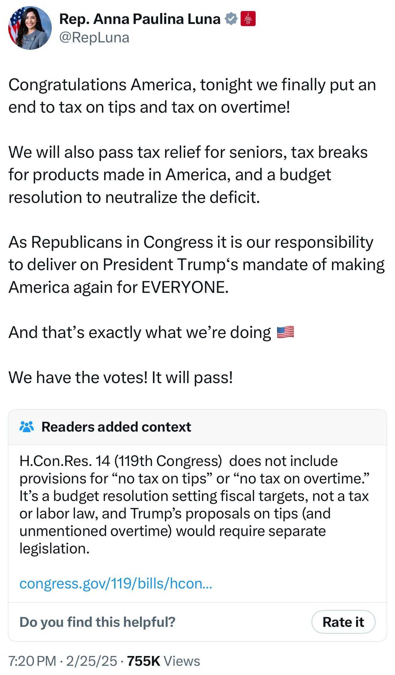 Rep. Anna Paulina Luna Hit with Two Twitter Community Notes for False ...