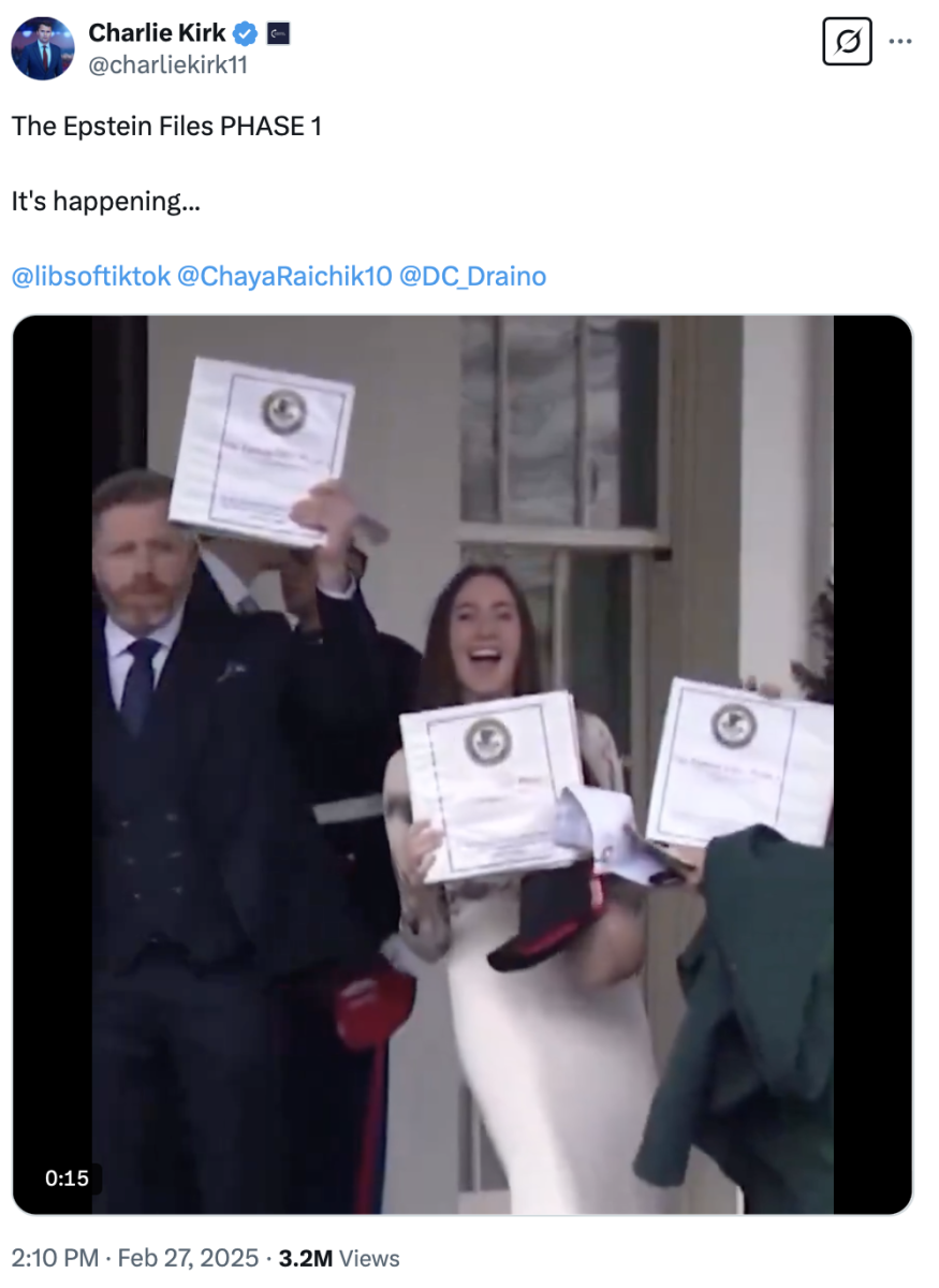 Confirmed: White House Gave Epstein Binder to Supporter Who Wore "Free ...