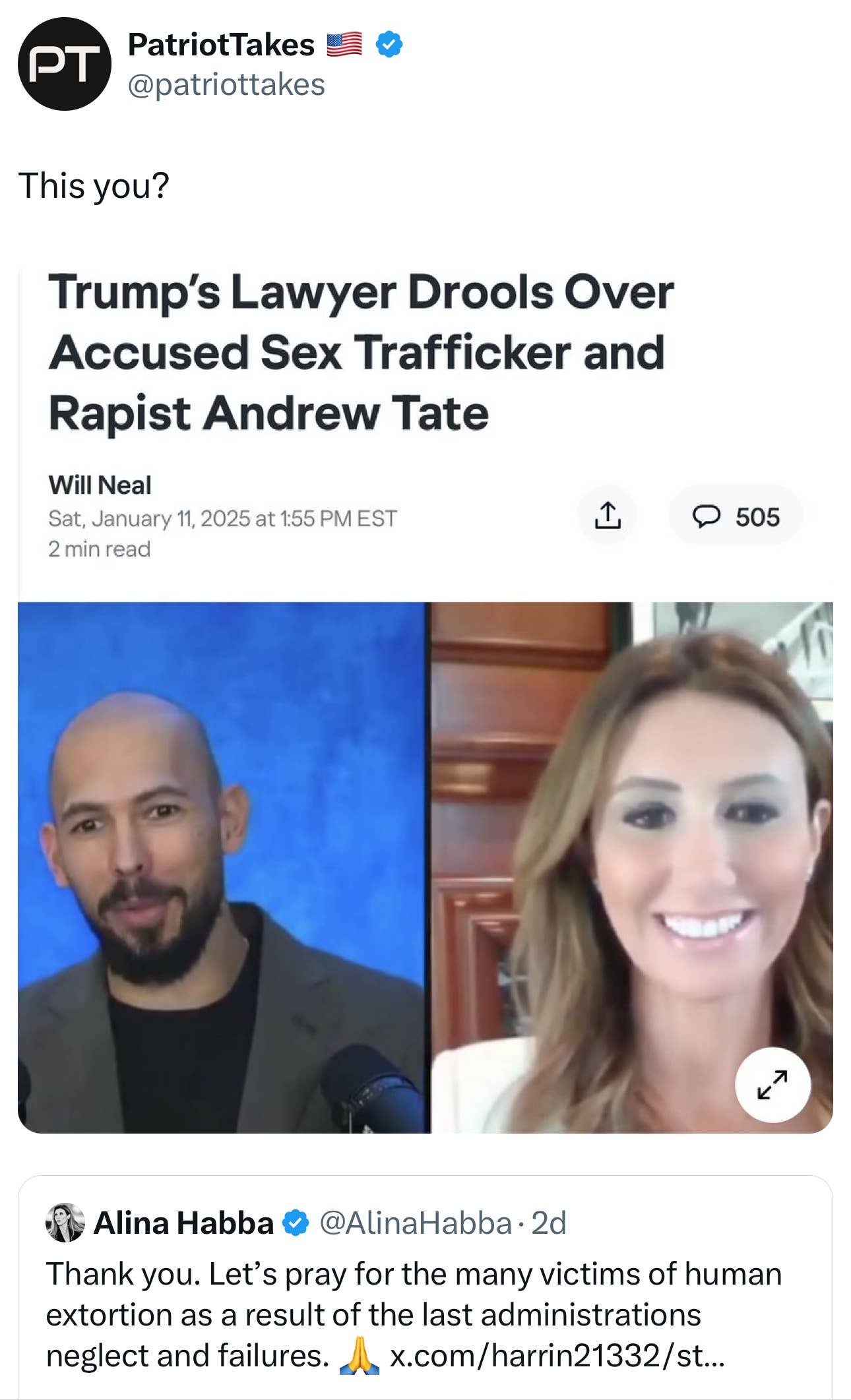 Trump Advisor Alina Habba Hit with Community Note for Hypocrisy on ...