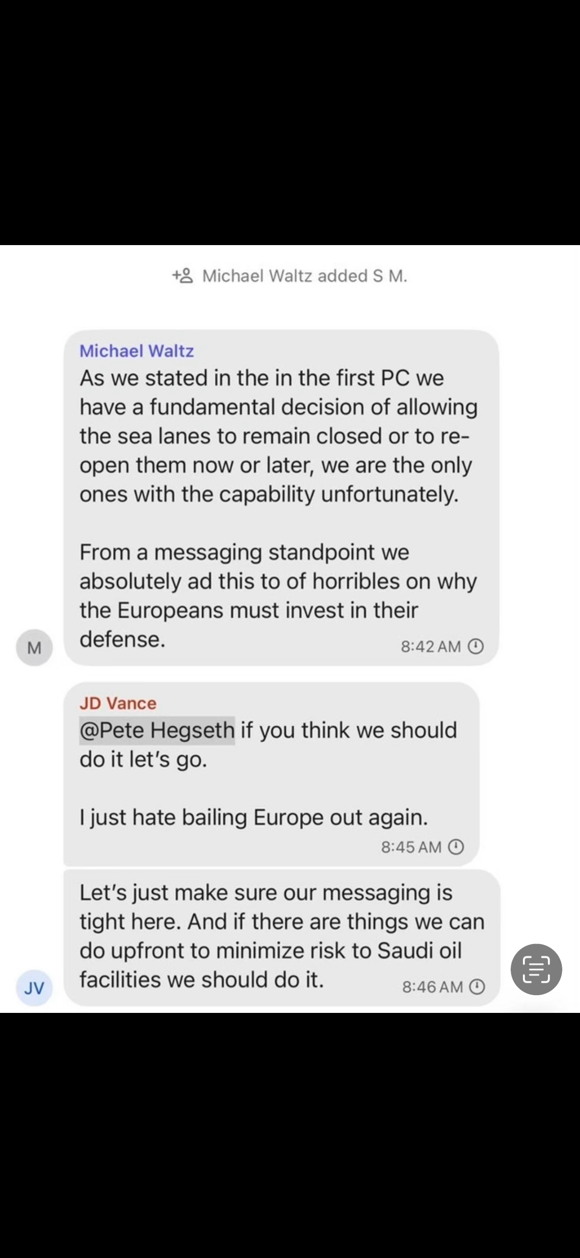 Read Here: The Atlantic Releases Full Leaked Signal Message Thread ...