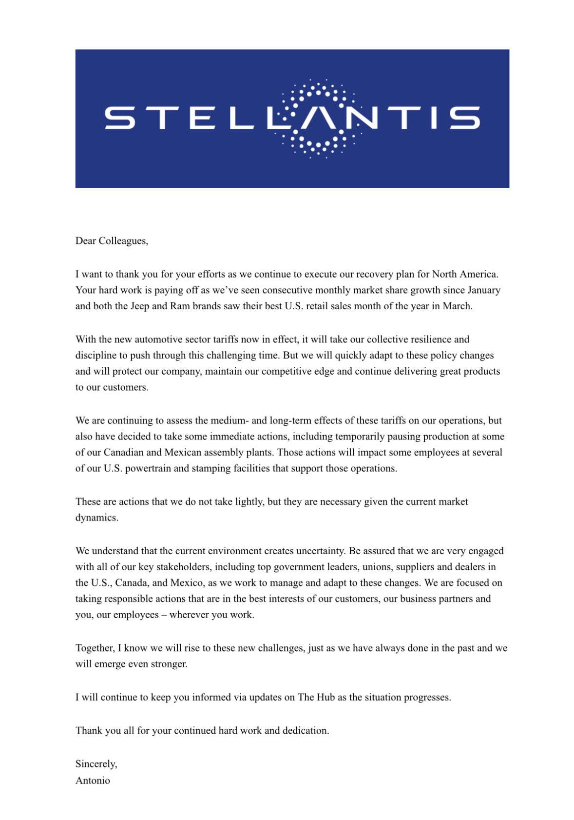 Stellantis Temporarily Lays Off 900 Employess In Response to Trump's ...