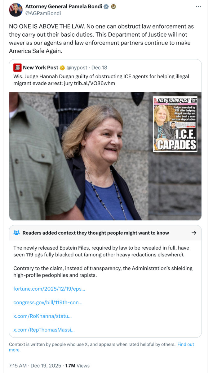 Trump’s DOJ Blasted With More Epstein Files Community Notes ...