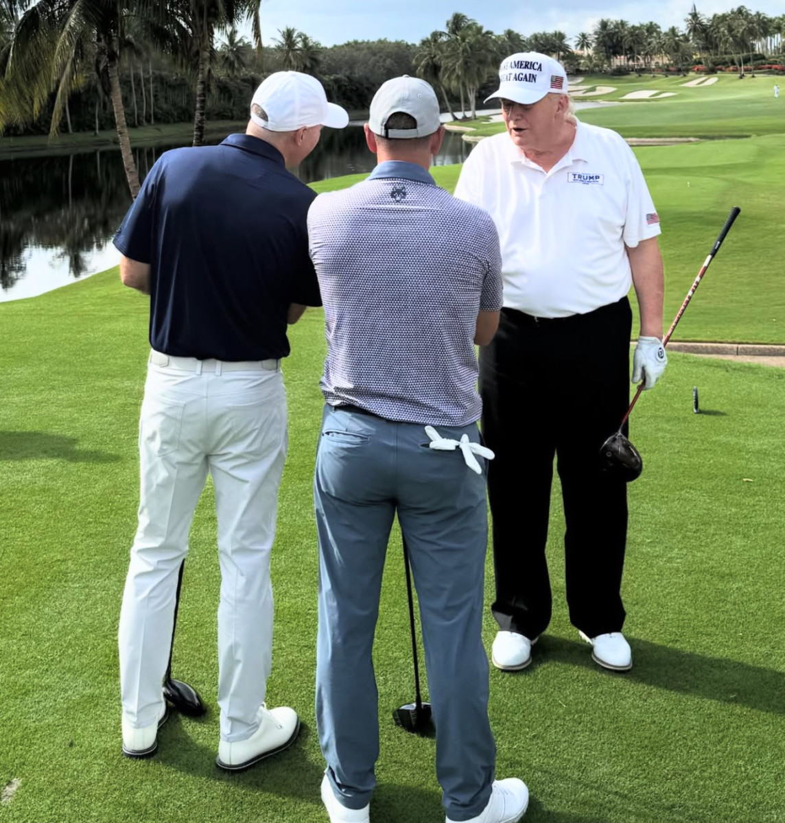 “ICE Out” Protest Sign Confronts Trump Outside Golf Club - MeidasTouch News